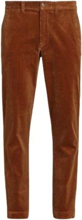 Polo Ralph Lauren Homme, Pantalons, Brun, Taille: W38 Pantalon droit en velours c&ocirc;tel&eacute; fin