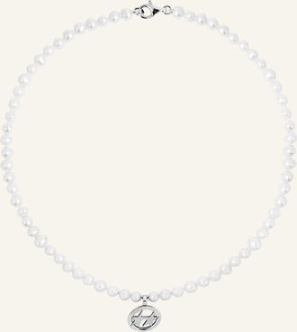 TwoJeys Twojeys Halsketten Icon Pearl Necklace By Glambou silber