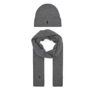 Polo Ralph Lauren Set Schal und M&uuml;tze Polo Ralph Lauren 710951146004 Dunkelgrau