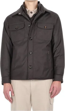 Moorer Homme, Vestes, Brun, Taille: L Giubbotto-Camicia Duino-LL