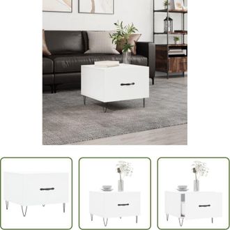 vidaXL vidaXL Rangement - Table basse blanc 50x50x40 cm bois ding&eacute;nierie