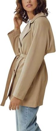 Vila Vila Vijancine L/S Trench-Noos Coat, Cornstalk, 36 Femme