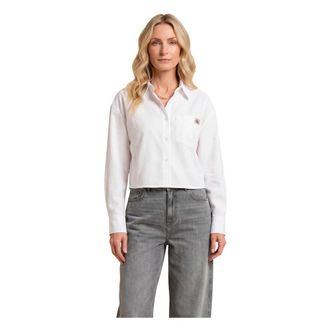 Calvin Klein Jeans Cotton Poplin Cropped Shirt - - Blouses & Shirts - Damen - Wei&szlig; - M