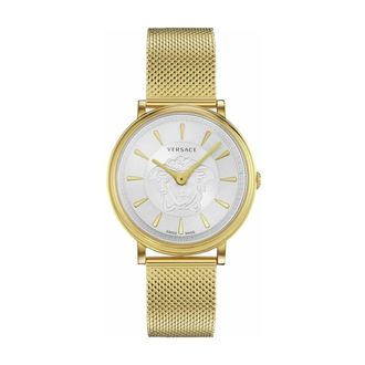 Versace Femme, Accessoires, Jaune, Taille: ONE Size V Circle Montre Medusa