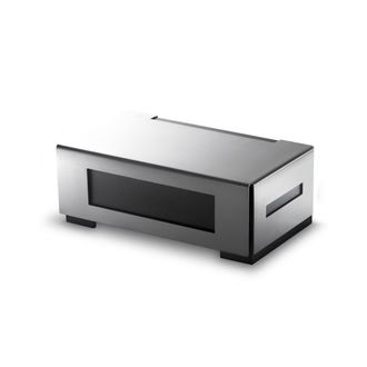 Alessi GCHA01 Officina Trickandtreat Tablett/Container, grau,, L 25cm, B 14cm, H 9,2cm