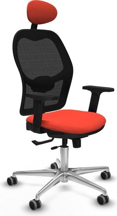 Piqueras y Crespo Schreibtischstuhl, verstellbare Arme, h&ouml;henverstellbare Lendenwirbelst&uuml;tze und festes Kopfteil, ausgestattet mit Syncro/Traslack und eingespritztem Sc