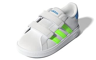 adidas Adidas Mixte Enfant Grand Court 2.0 CF I Sneaker, FTWR White Solar Green Blue Rush, 27 EU