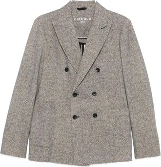 Circolo 1901 Homme, Vestes, Gris, Taille: M Vêtements dextérieur Noir & Blanc élégant