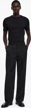 Arket Locker Geschnittene Hose Aus Wolle -Grau