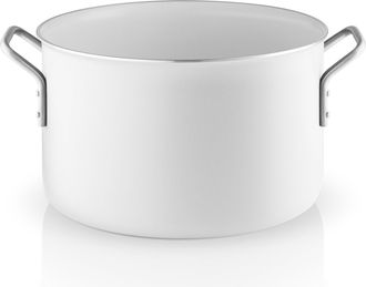 Eva Solo Eva Trio | White Line Topf 7,0 l 24 cm keramischer Slip-Let-Antihaftbeschichtung |Perfekt f&uuml;r eine gro&szlig;e Portion Suppe, Schmorgerichte, das Kochen ein