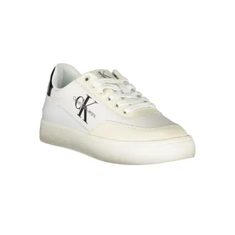 Calvin Klein Logo-Trimmed Lace-Up Sneaker - White