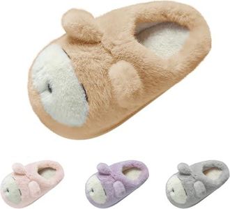 Generic Pantoufles en peluche douce pour femme - Motif animal mignon - Confortables - Pour lhiver - Chaudes - Antidérapantes - Confortables - Pour la chambre 