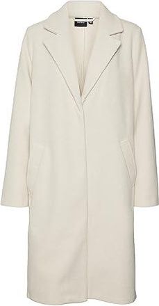 Vero Moda Vmstacey Long Coat Boos Manteau, Crème, L Femme