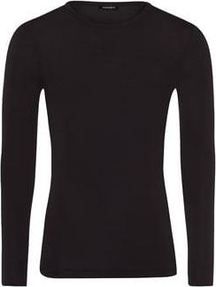Hanro T-shirt &agrave; manches longues en laine et soie