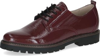 Caprice Caprice Damen Schnürschuhe aus Leder Elegant, Rot (Bord. Naplak), 38 EU