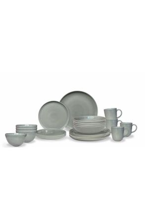 ASA Kombiservice Stilo, Grau, Keramik, 20-teilig, 0,3 ml, 32.5x29x29.5 cm, Essen & Trinken, Geschirr, Geschirr-Sets, Kombiservice