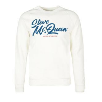Barbour Grafik Sweatshirt Steve McQueen Stil - - Sweatshirts & Hoodies - Herren - Wei&szlig; - L