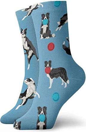 AOOEDM Border Collie Chien Chaussettes Doux Running Randonnée Travail Chaussette Confort Respirant Casual Sox pour Hommes Femmes