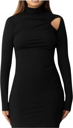 Patrizia Pepe Femme, Robes, Noir, Taille: 38 FR Miniabito obl&ograve;