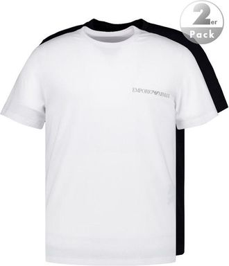 Emporio Armani Herren T-Shirt schwarz Baumwolle unifarben
