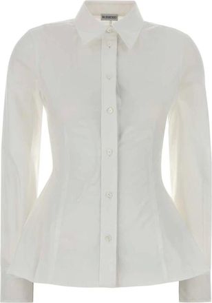 Burberry Femme, Blouses et Chemises, Blanc, Taille: 34 FR Chemise Slim Fit en Popeline de Coton