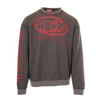 Diesel Homme, Sweatshirts et sweats à capuche, Gris, Taille: L Pull Noir avec Design s-boxt-t1