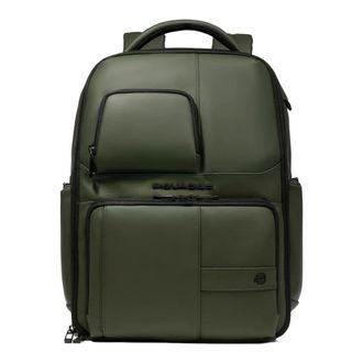 Piquadro Fast-Check Expandable Laptop Backpack - - Bags - Herren - Gr&uuml;n - ONE SIZE