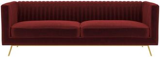 Rendez-Vous D&eacute;co Rendez-vous D&eacute;co - Canap&eacute; 3 places en velours bordeaux - gatsby