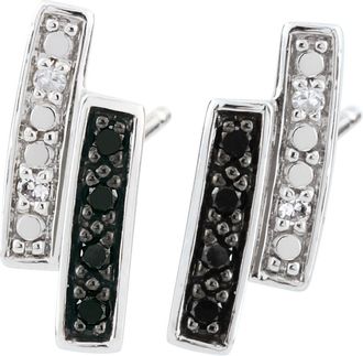 Edenly Ohrstecker Dämmerschein - Weißgold, schwarzer Diamant