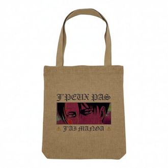 Fabulous Sac Shopping Tote Bag Aspect Lin - Jpeux Pas Jai Manga Levi Anime Otaku Manga Fanart - Sac de Courses Toile Epaisse 360g Beige Naturel Cabas Port&eacute; Epa