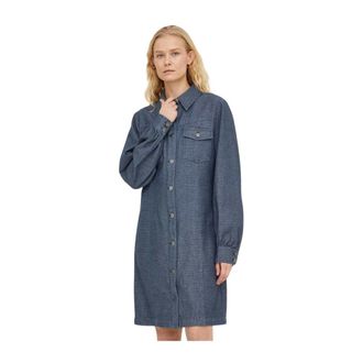 Bruuns Bazaar Hemdkleid mit Kragen - - Dresses - Damen - Blau - S