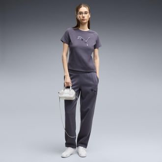 Puma Pantalon confortable en polaire Essentials Sequins Femme, V&ecirc;tements, Gris, XL