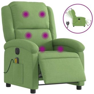 vidaXL Massagesessel Elektrisch Hellgr&uuml;n Samt vidaXL