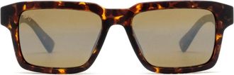 Maui Jim Sonnenbrille mit eckigem Gestell - Braun