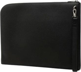 Cartier Pre-owned Must de Portfolio Leather Clutch Bag - Homme - Pre-owned - Noir - Taille: ONE Size