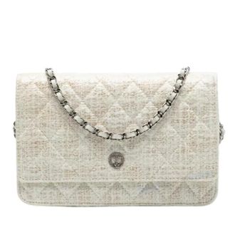 Chanel Sac bandouli&egrave;re &agrave; rabat doccasion - Femme - Pre-owned - Beige - Taille: ONE Size