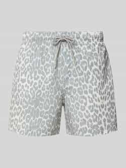 Jack & Jones Regular Fit Badeshorts mit Allover-Animal-Print Modell Maui