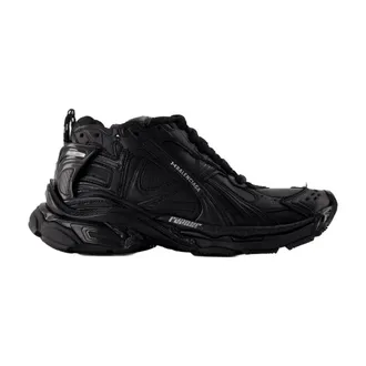 Balenciaga Womens Runner Sneakers Black Synthetic
