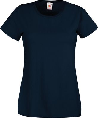 Fruit Of The Loom Damen Lady-Fit T-Shirt - Shirtarena B&uuml;ndel XXL,Deep Navy