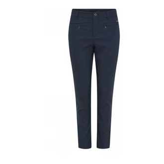 C.Ro Pantalon Bleu &agrave; Fermeture &Eacute;clair Lina 7/8 Style - Femme - Pantalons - Bleu - Taille: 38 FR