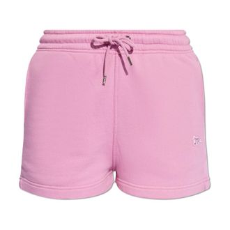 Maison Kitsun&eacute; Femme, Shorts, Rose, Taille: 38 FR Shorts avec un patch