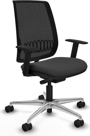 Piqueras y Crespo Alares B&uuml;rostuhl mit 1D-Armlehnen, h&ouml;henverstellbare Lendenwirbelst&uuml;tze, ausgestattet mit Syncro/Traslack und eingespritztem Schaum. Mit Rollen von 65