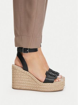 Calvin Klein Espadrilles Wedge Espad 70 Embl Lth HW0HW02897 Schwarz