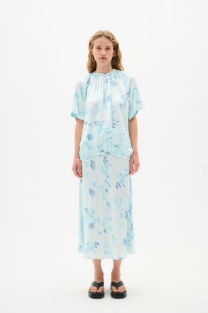 Inwear Langarm-Bluse Lockere Passform Dusty Aqua Mysterious Flower floral