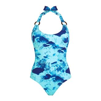 Vilebrequin Femme, Maillots de bain, Bleu, Taille: 44 FR Maillot de bain une pi&egrave;ce dos nu Coral Reef
