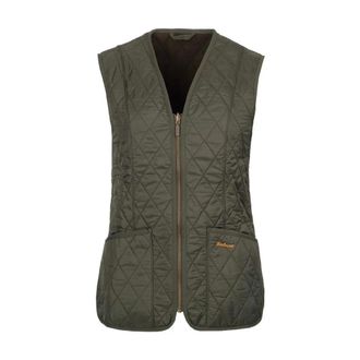 Barbour Femme, Vestes, Vert, Taille: 40 FR Gilet Matelass&eacute; Olive Doublure Polaire