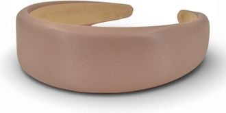 styleBREAKER Haarschmuck Haarreif Kunstleder Optik Breit