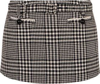 Self Portrait Femme, Shorts, Multicolore, Taille: 36 FR Houndstooth Skort