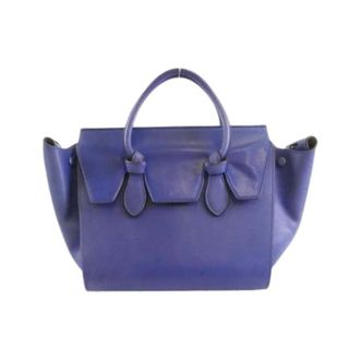 Celine Sac &agrave; main en cuir Tie Mini Pre-owned - Femme - Pre-owned - Bleu - Taille: ONE Size