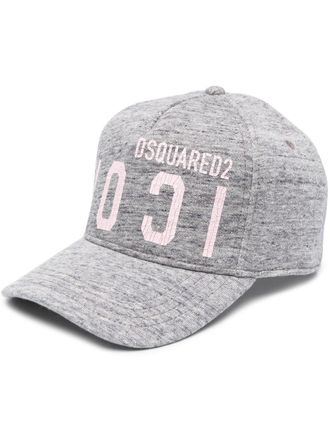 Dsquared2 casquette en coton &agrave; logo imprim&eacute; - Gris